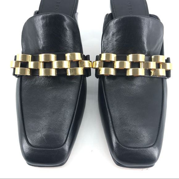 Veronica Beard | Shoes | Veronica Beard Black Bera Chain Mule Loafer ...